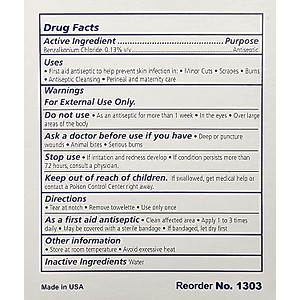 Dynarex 1303 box of 100 BZK Antiseptic Towelettes