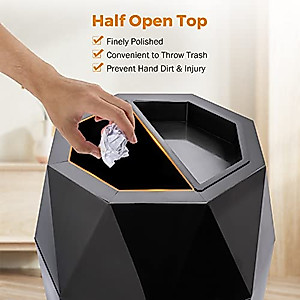 BEAMNOVA Bundle Metallic 15 x 31.5 in + Black 12 * 28 in Commercial Stainless Steel Trash Can Outdoor Indoor Garbage Enclosure with Lid Inside Barrel Heavy Duty Industrial Waste Container