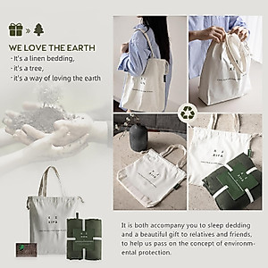 XZ XIFA White Linen Sheets Full Set, 100% Washed French Flax Organic Linen, Breathable and Cooling Sheets for Hot Sleepers - Queen Bed Set (1 Flat, 1 Fitted, 2 Pillowcases)