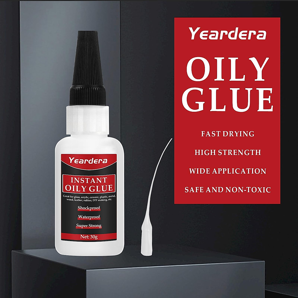 Welding High-Strength Oily Glue, 30g Instant Oily Glue - Super Glue, Sturdy High Strength Oily Glue for Long-Lasting Repairs on Electrical, Electronic, Metal, Plastic, Wood, Ceramics (1)