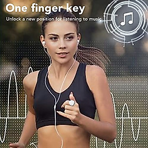 Remote Scrolling, Support Mainstream Apps Rechargeable Remote Page Turner Free Your Hands Adjustable Size for Android Phones (White)