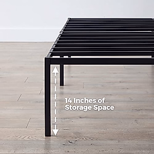 Linenspa 14” Heavy Duty Metal Platform Bed Frame – Twin XL Bed Frame – No Box Spring Needed – Underbed Storage