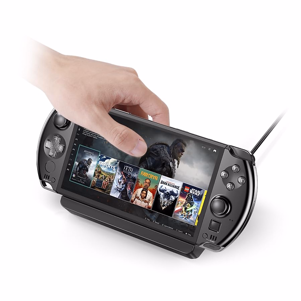 GPD Win 4 2023, Portable Handheld Game Console 6" Touchscreen 1920X1080 Mini Laptop UMPC Win 11 CPU AMD Ryzen 5 7640U 16GB LPDDR5 RAM/512GB M.2 NVMe 2280 SSD Black