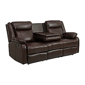 Lexicon Tuers Manual Double Reclining Sofa, Brown