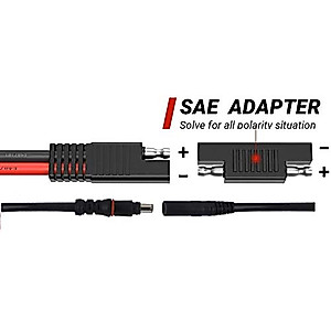 SolarEnz DC8mm Female to SAE Connector Perfectly Compatible with Solar Panel Solar Plug Outlet RV Solar Plug Power Pack Portable Power Station
