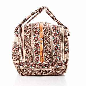 #DoYourYoga Full-Zip Extra Large Yoga Mat Tote Bag with Multi-Functional Storage Pockets for Sports Gym Pilates »Ghanpati« BrownStyle