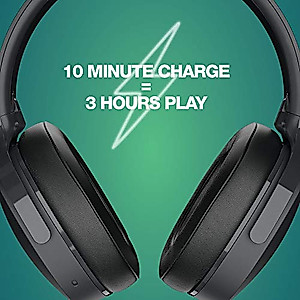 Skullcandy Hesh ANC Over-Ear Noise Cancelling Wireless Headphones, 22 Hr Battery, Microphone, Works with iPhone Android and Bluetooth Devices - True Black