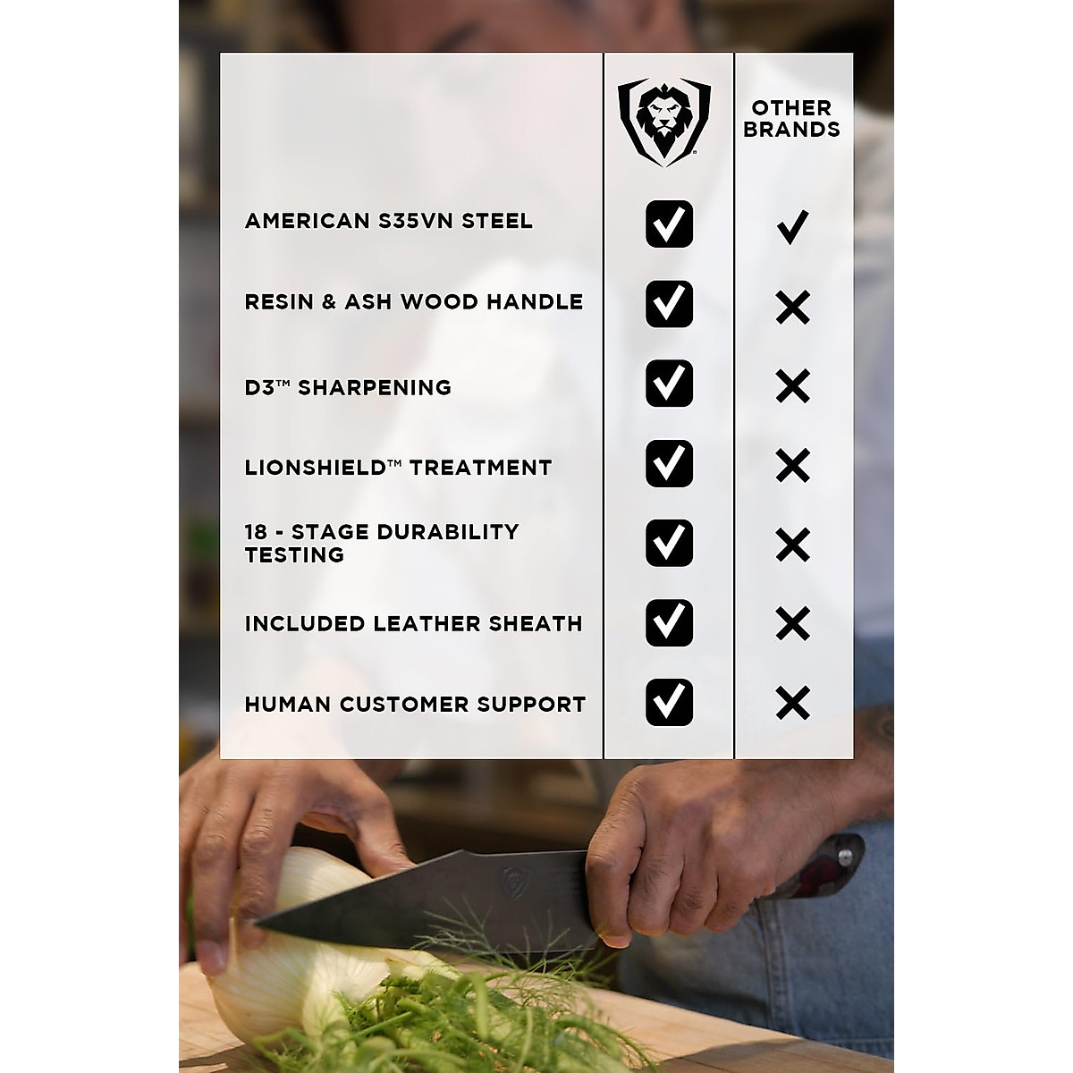 Dalstrong Santoku Knife - 7 inch - Spartan Ghost Series - Premium American Forged S35VN Powdered Steel Kitchen Knife - Razor Sharp Kitchen Knife - Maple & Red Resin Handle - Vegetable Knife - Sheath