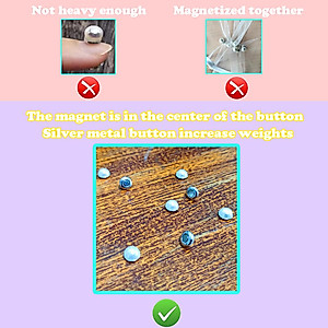 JEWSUN Bridal veil Wedding Veil Weights Magnetic Double Sided Artificial Pearls (White round pearl silver button, 12)