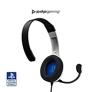 PDP LVL30 Wired Headset with Single-Sided One Ear Headphone for PlayStation, PS4, PS5 - Mac, Tablet Compatible - Noise-Cancelling Mic - Lightweight, Cool Comfort, Great for Gaming , School and Remote Work - White