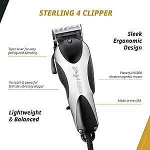 Wahl Professional Sterling 4 Clipper Bullet Trimmer Combo Professional Quality Electric Hair Tools Silver