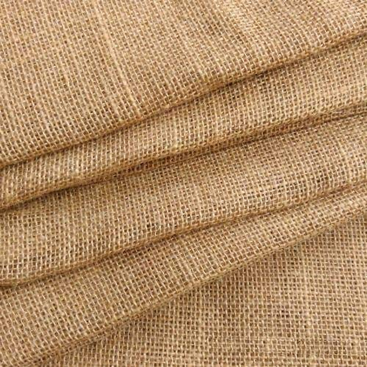 AK TRADING CO. 60" Premium 10oz Burlap Roll-50 Yards-No-Fray Finished Edges-Natural Tight Weave Fabric
