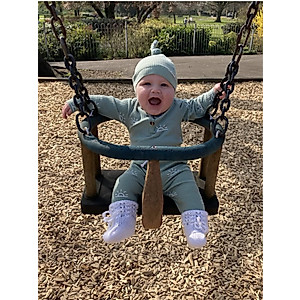 Infant Baby Boy Clothes Ribbed Knitted Sun Print Long Sleeve Romper Tops + Pants + Hat 3 Pcs Outfits (3-6 Months) Light Green