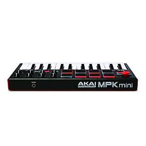 Akai Professional MPK Mini MKII – 25 Key USB MIDI Keyboard Controller With 8 Drum Pads, 8 Assignable Q-Link Knobs and Pro Software Suite Included