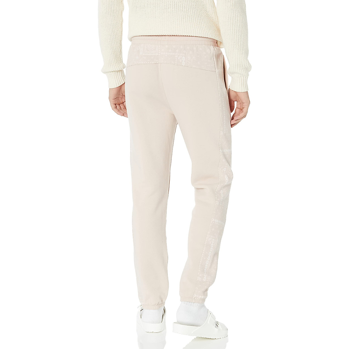 Spalding Men's Jogger with Contrast Panel, Greymorn Bandana, Medium