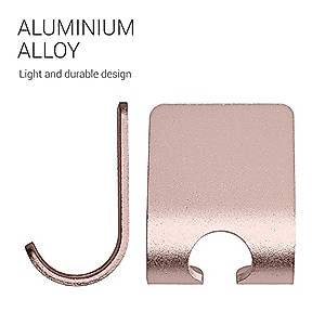 kwmobile 2x Razor Holder- Self-Adhesive Aluminum Alloy Shaver Wall Mount - Bathroom Organizer for Showers - Rose Gold