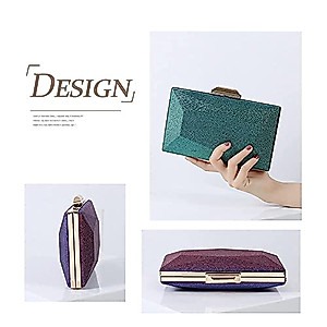 Svtose Glitter Clutch Purses for Women, Women's Evening Handbags (purple)