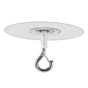 Generic 1 Pcs Adhesive Ceiling Hook - Weight-Bearing Stick-On Ceiling Hook, Sticky Ceiling Hook | Drill Free Hanging Ceiling Hook with Safety Clasp, Water Resistant Hooks for Ceiling Plants Chimes
