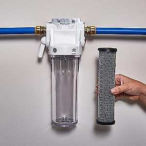 GE FXWTC Whole House Water Filter | Replacement for Water Filtration System | NSF Certified: Reduces Chlorine, Sediment, Rust & Other Impurities | Replace Every 3 Months for Best Results | 2 Filters