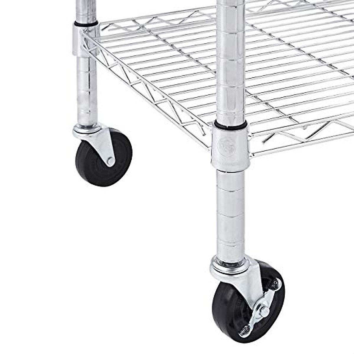 AmazonCommercial Heavy-Duty Stainless Steel Top Work Table, NSF Certified, 24" W x 20" D x 36" H