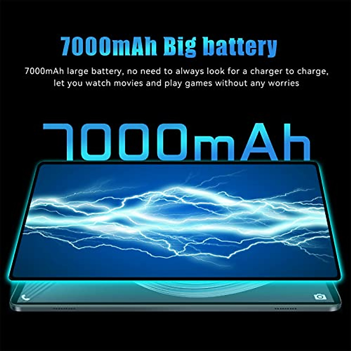 Naroote 10.1 Inch Tablet, Tablet PC 8GB 256GB 2.4G 5G WiFi 100-240V 8MP Front 16MP Rear for Android 12 for Reading (US Plug)