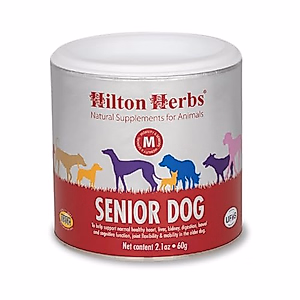 Hilton Herbs Senior Dog Optimum Health Supplement for Older Dogs, 2.1 oz Tub