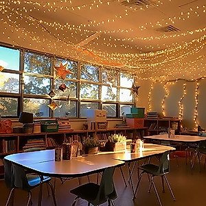 JMEXSUSS 168FT 600 LED Christmas Lights Outdoor Waterproof 8 Modes Indoor Christmas String Lights Warm White Christmas Tree Lights Plug in for Room Bedroom Wedding Party Holiday Decorations.