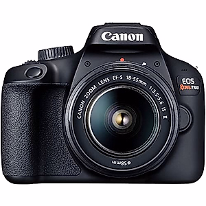 Camera Bundle for Canon EOS Rebel T100 with EF-S 18-55 mm f/3.5-5.6 is II and EF 75-300mm f/4-5.6 III Lens + Accessories Bundle (128GB, 50in Tripod, Extra Battery, and More)