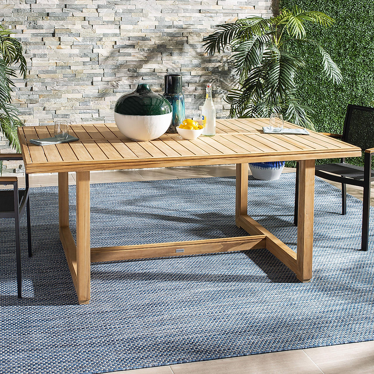 Safavieh CPT1005A Home Collection Montford Teak Couture Dining Table, Natural