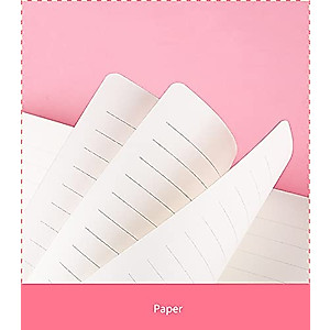 MYUOOT B6 Heart Shaped Combination Lock Diary with Key PU Leather Journal Diary with Lock and Key Journal Notebook with Lock Locking Journal Diary Notebook for Girls Boys Men Women, Pink