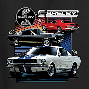 Shelby 65 Powered by Ford Motors Mustang Logo Emblem Cars and Trucks Men's T-Shirt, Black, Medium