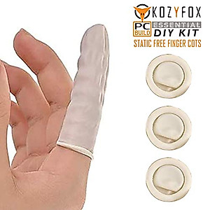 KOZYFOX 11.8 inch 24 Pin ATX Power Extension Cable Come with DIY Kit (3 x Static Free Finger Cots & 1 x Reusable Cable Ties), 24 pin ATX Male to 24 pin ATX Female, 1 Pack