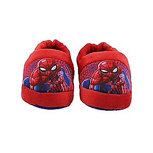 Marvel Spider-Man Toddler Boys Plush Aline Slipper, Red, 11-12 Little Kid