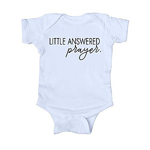 Sunray Clothing Little Answered Prayer Baby Boy Girl Onesie White