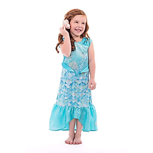 Little Adventures Mermaid Dress Up Costume for Girls (X-Large 7-9) - Machine Washable Child Pretend Play and Party Dress with No Glitter