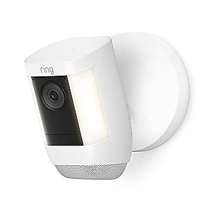 Ring Spotlight Cam Pro, Wired | 3D Motion Detection, Two-Way Talk with Audio+, and Dual-Band Wifi (2022 release) - White