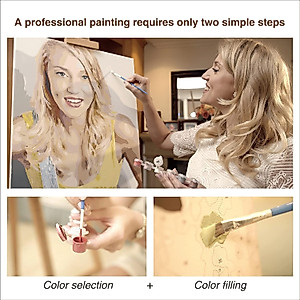 Texture of Dreams Personalized Paint by Numbers Kit for Adults, Acrylic Painting Oil Painting on Framed & Stretched Canvas, Customized DIY Paint by Numbers Set Painting for Beginners (12" x 16")