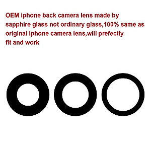 Perzework OEM Original Back Rear Camera Lens Glass Replacement for iPhone 14 Pro and iPhone 14 Pro Max with pre-Installed Adhesive and Reparing Toolkit