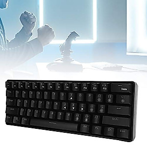 Mechanical Gaming Keyboard, 19 RGB Backlight Modes Gaming Keyboard 61 Keys for Computer Laptop for Pc Gamer
