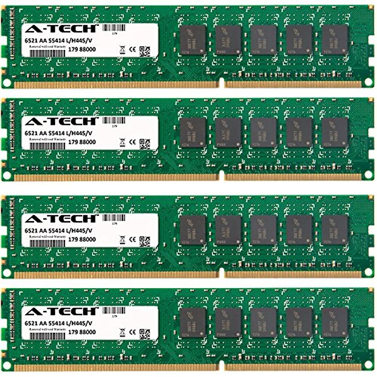 A-Tech 8GB KIT (4 x 2GB) for HP-Compaq Z Workstation Series Z420 Z600 Workstation Z620 Workstation. DIMM DDR3 ECC Unbuffered PC3-12800E 1600MHz Server Ram Memory