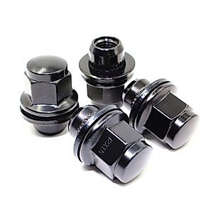 Set of 24 12x1.5 Veritek Mag OEM Factory Washer Style Black Lug Nuts for Toyota Tacoma 4 Runner SR5 Pre-Runner TRD Off-Road Limited OEM Replacement