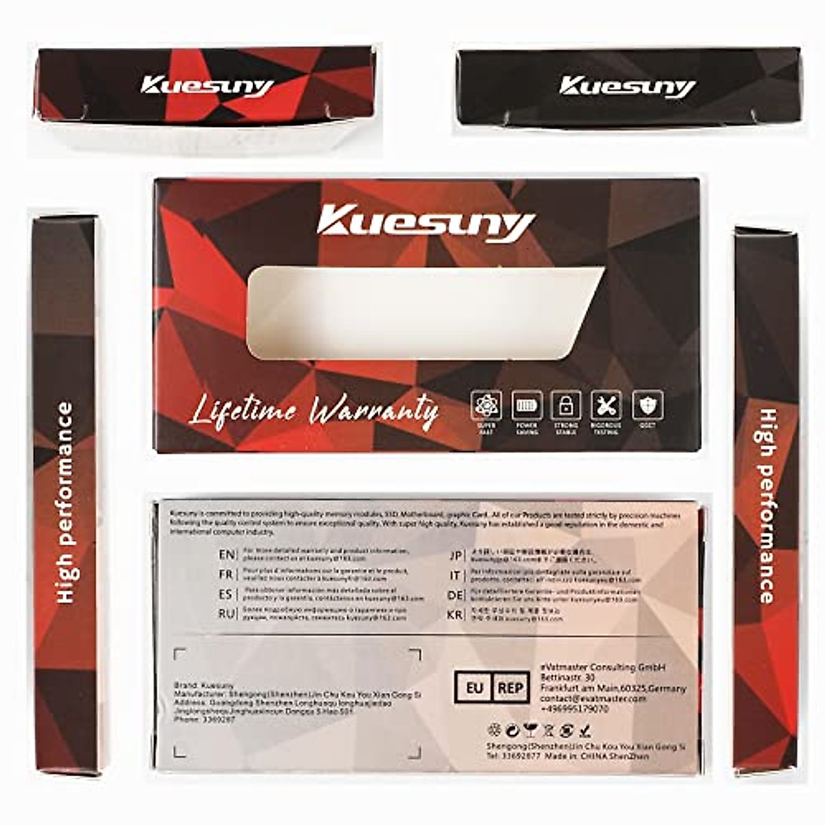 4GB Kit (2GBX2) DDR2 667 sodimm RAM, Kuesuny PC2-5300 / PC2-5300S CL5 200-Pin Non-ECC Unbuffered Notebook Laptop Memory Modules