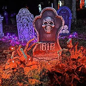 FUNPENY Halloween 50 LED Clear Mini String Lights, 16 FT Battery Operated Waterproof Fairy Lights with 8 Lighting Modes, Halloween Decorations for Indoor Outdoor Garden Party Decor (Orange,2 Pack)