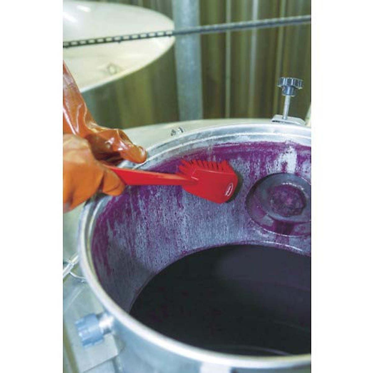 Vikan, Orange Brush,Washing,Stiff,15.75",PP/PBT, 4186