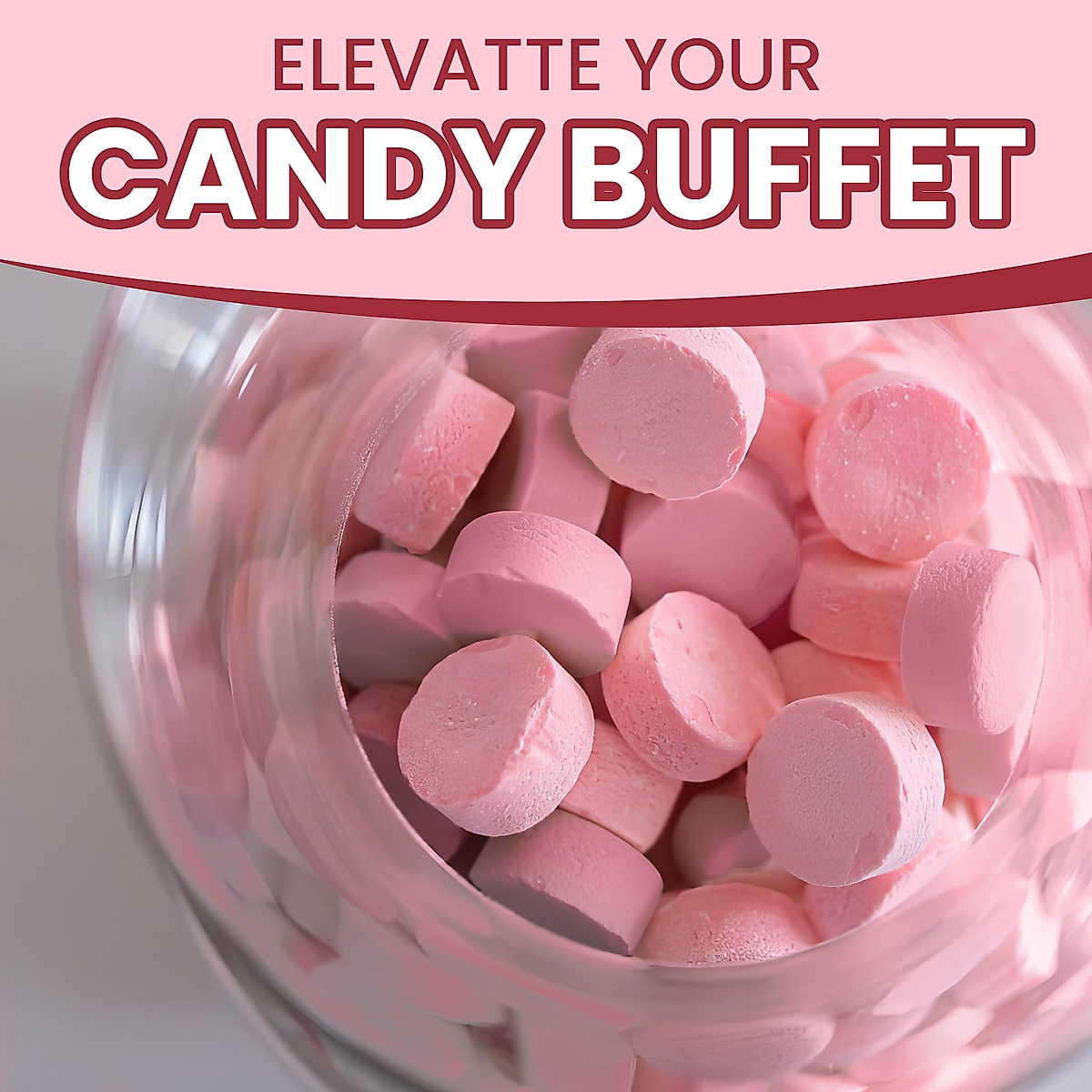 Canada Mints Pink Wintergreen Bulk Gifts For Mother's Day - 2 Pounds Approx 265 Pink Candy Melts - Perfect For Mother's Day Gift Baskets For Mom