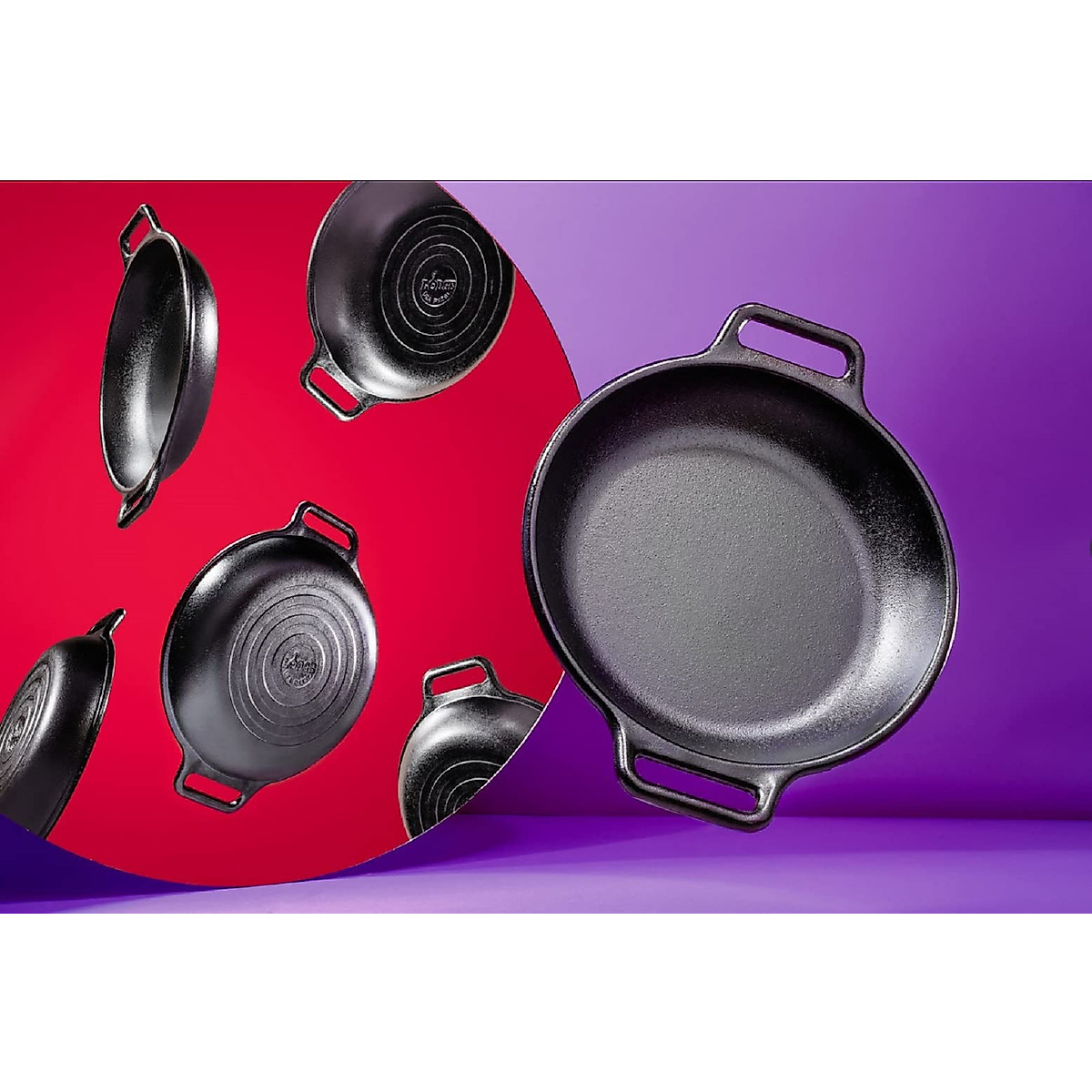 Lodge BOLD 12 Inch Seasoned Cast Iron Skillet with Loop Handles, Design-Forward Cookware