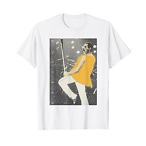 Freddie Mercury Official Live Pose Yellow Icon T-Shirt