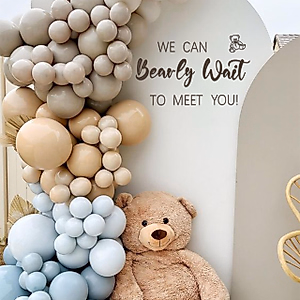 We can Bearly Wait to Meet You Baby Shower Party Decorations - Baby Shower Decal for Balloon Arch, Bear Theme Baby Shower Stickers Decal Sign
