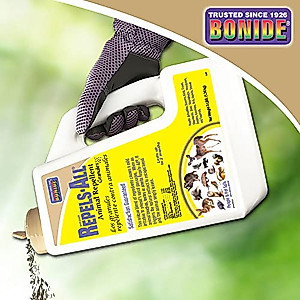 Bonide Repels-All Animal Repellent Granules, 3 lbs. Ready-to-Use Deer & Rabbit Repellent, Deter Pests from Lawn & Garden