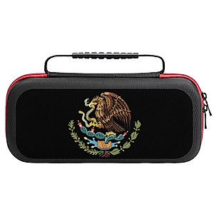 Mexican Flag Icon Compatible with Nintendo Switch Carrying Case Portable Travel Carry Cover Accessories With 20 Game Card Slots